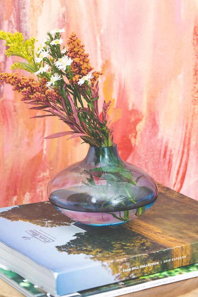 Richland Juel Vase Smoky Blue - Quick Candles